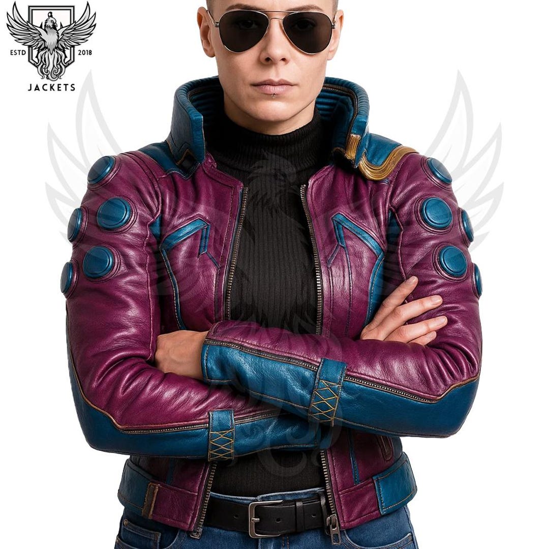 Handmade Techwear Leather Jacket, Sci Fi Cosplay Costumes for Gamers ...