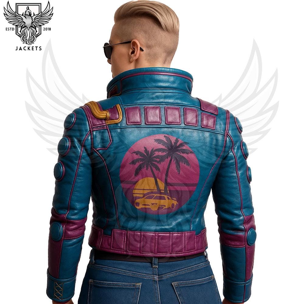 Handmade Techwear Leather Jacket, Sci Fi Cosplay Costumes for Gamers ...