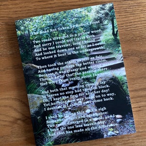 The Road Not Taken, Robert Frost Poem Journal Notebook, Writing ...