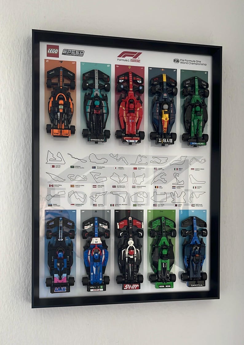 Vertical Poster 50x70 - Lego Speed Champions F1 Collection - Black ...