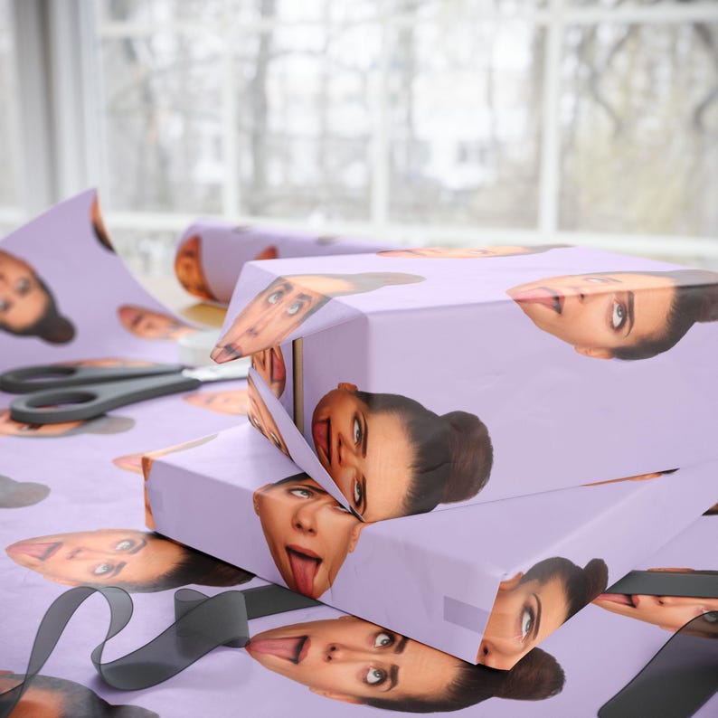 Funny Face Personalized Wrapping Paper, 3 Sizes - Etsy