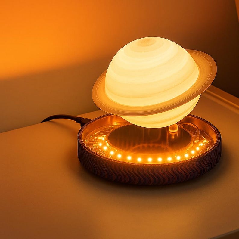 Levitating Saturn Lamp — Magnetic Floating Planet Light, Space Gift for ...