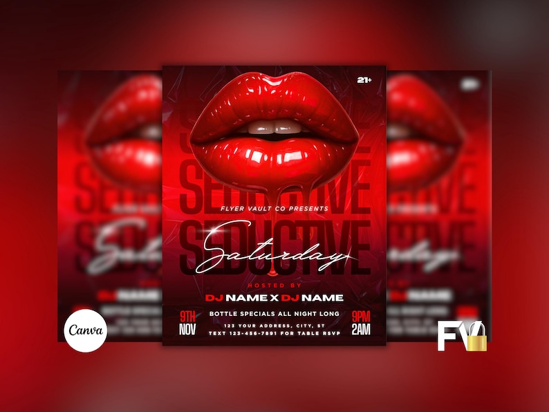 Seductive Saturday Flyer, Club Promotion Flyer, Night Club Instagram ...