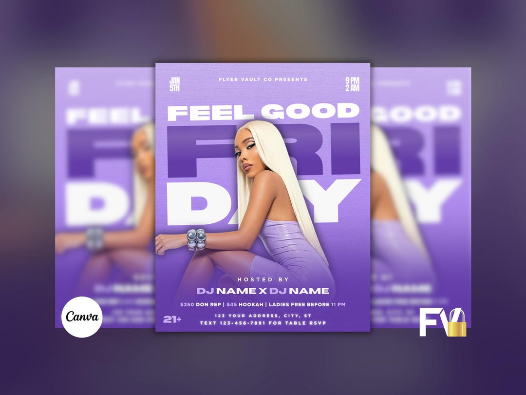 Feel Good Friday Flyer, Club Promotion Flyer, Night Club Instagram ...
