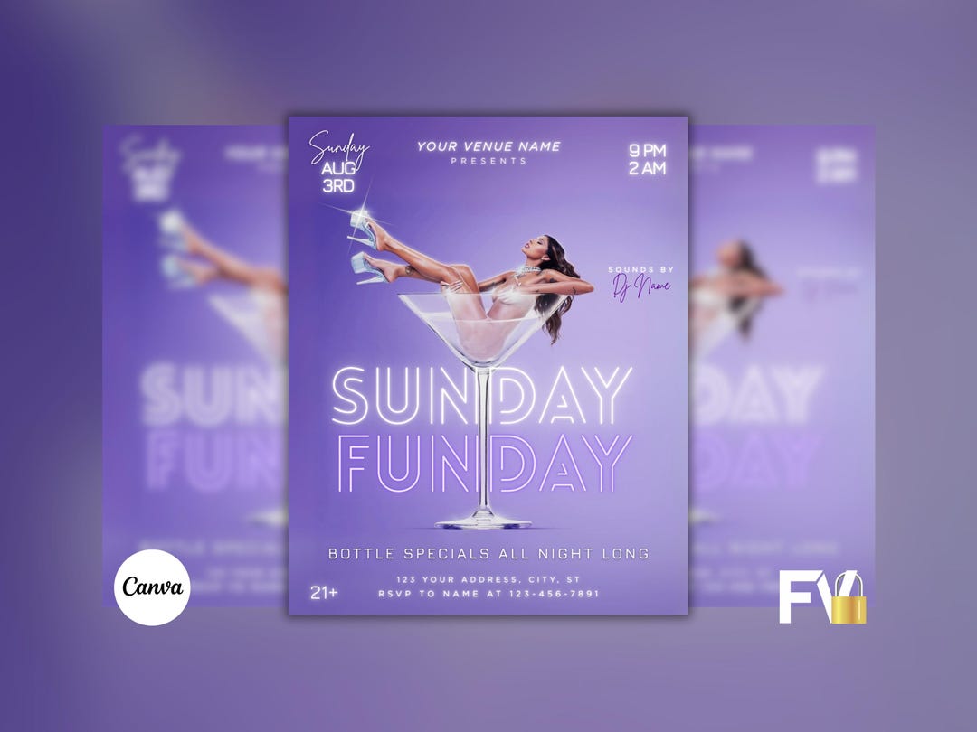 Sunday Funday Party Flyer, Club Promotion Flyer, Night Club Instagram ...