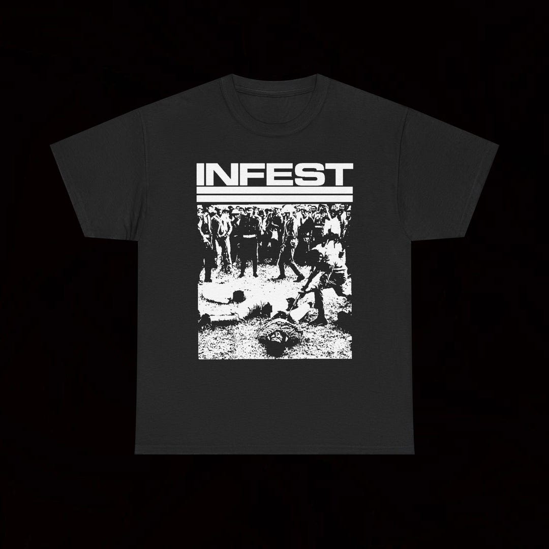 Infest Self Titled T Shirt Powerviolence Hardcore Crust Punk Vintage No ...