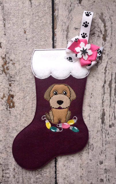 In the Hoop Labradoodle Stocking and Heart Ornament Embroidery - Etsy
