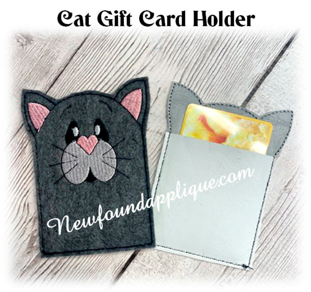 ITH Cat Rev Gift Card Embroidery Machine Design - Etsy