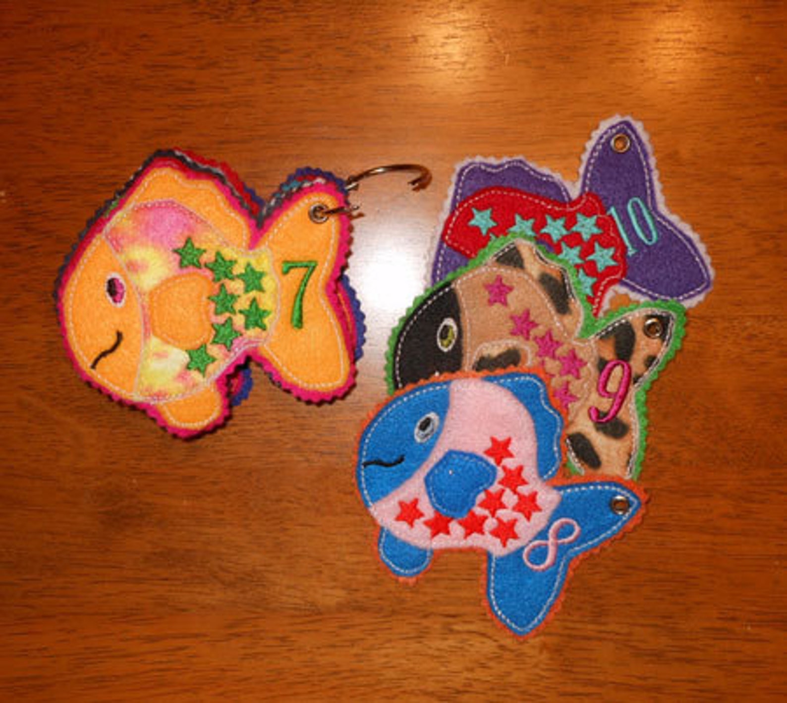 In the Hoop Counting Felt Fish Designs for Embroidery Machine - Etsy