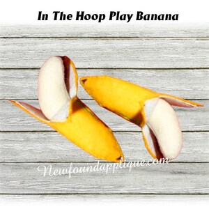 In the Hoop Felt Play Food Corn and Banana Design for Embroidery ...