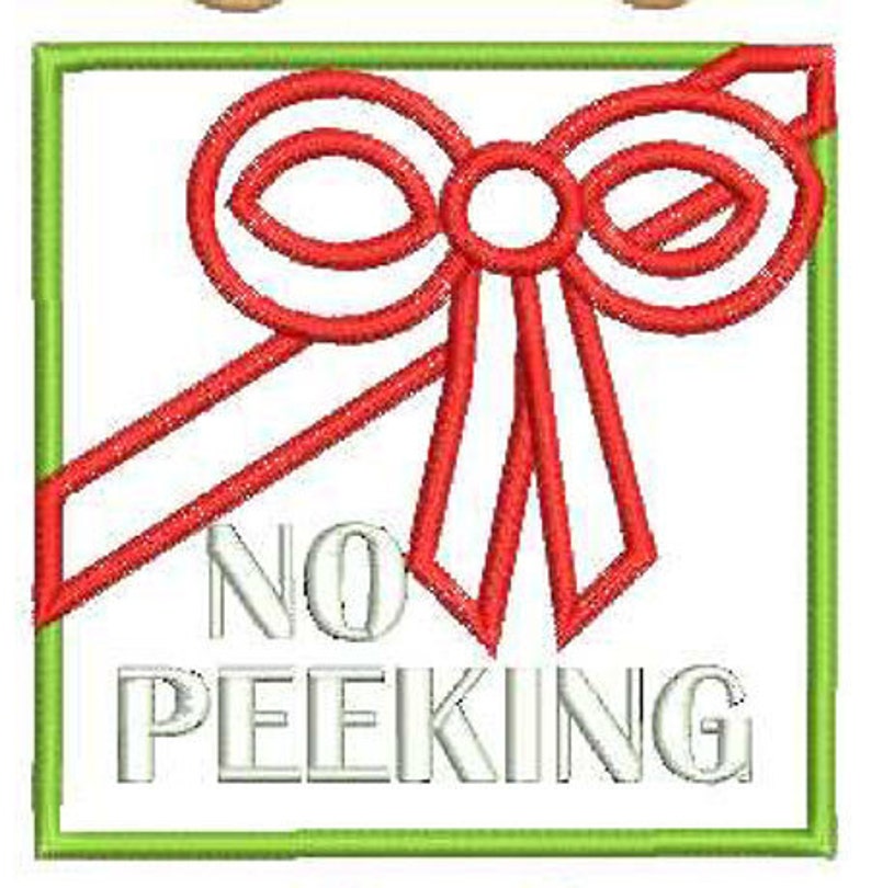 In the Hoop Door Sign no Peeking Design for | Etsy