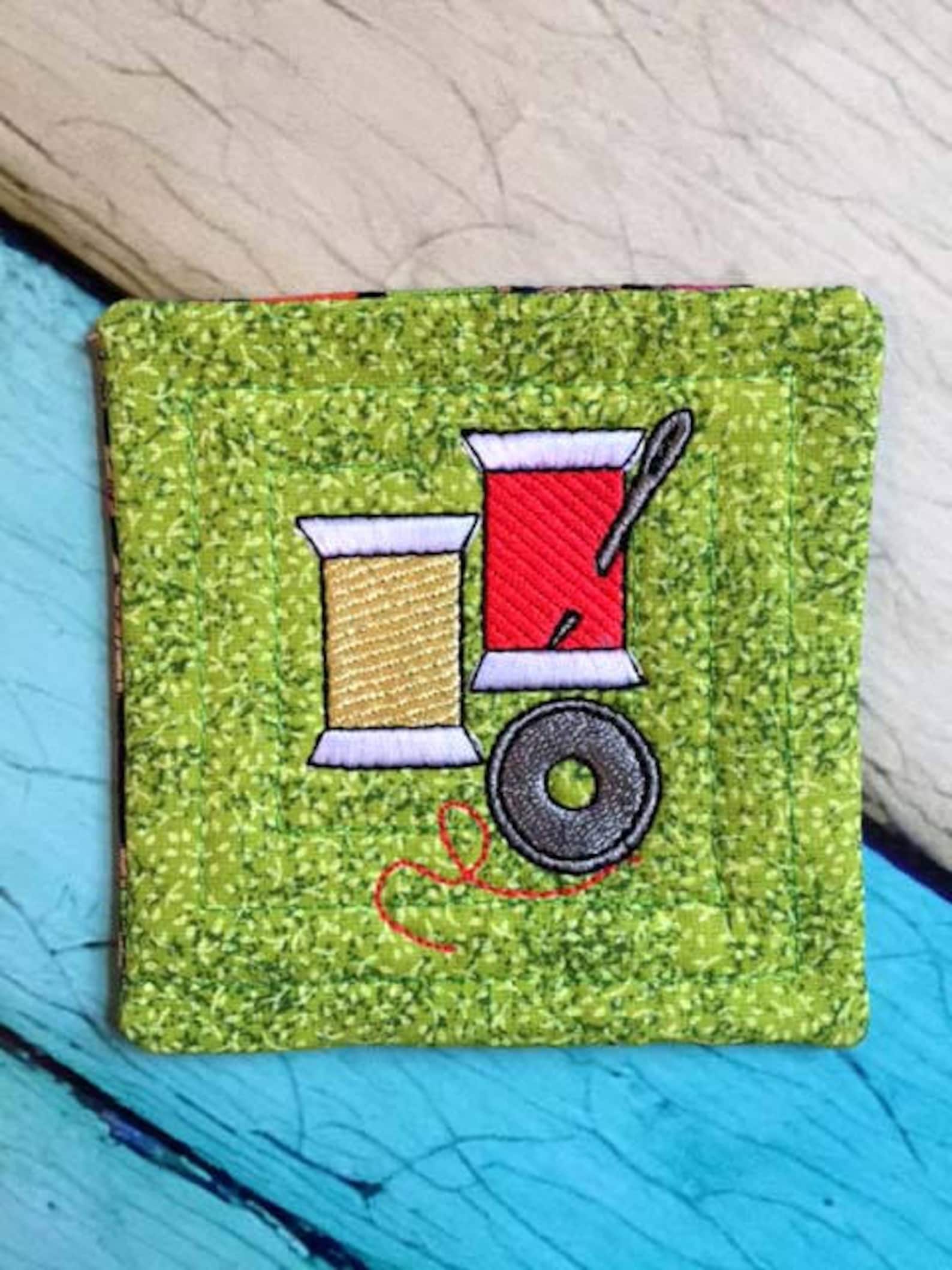 In the Hoop Sewing Coaster Embroidery Machine Design Set | Etsy