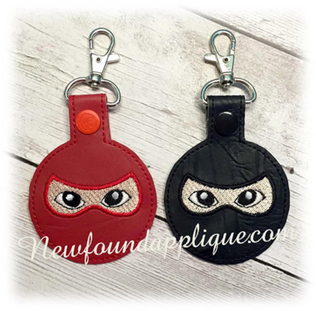 In the Hoop Ninja Key Fob Embroidery Machine Design - Etsy