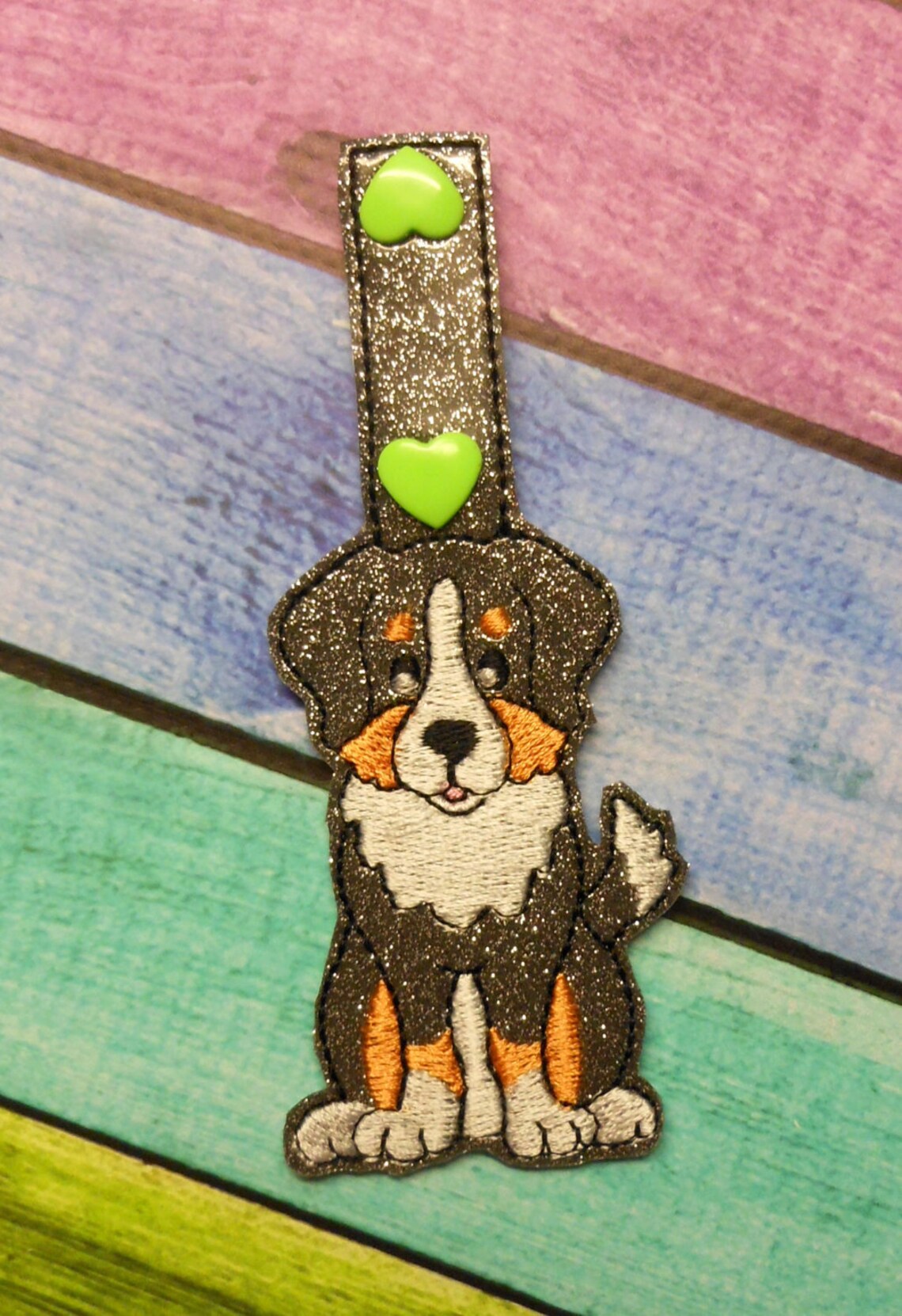 In the Hoop Australian Shepherd Key Fob Embroidery Machine - Etsy