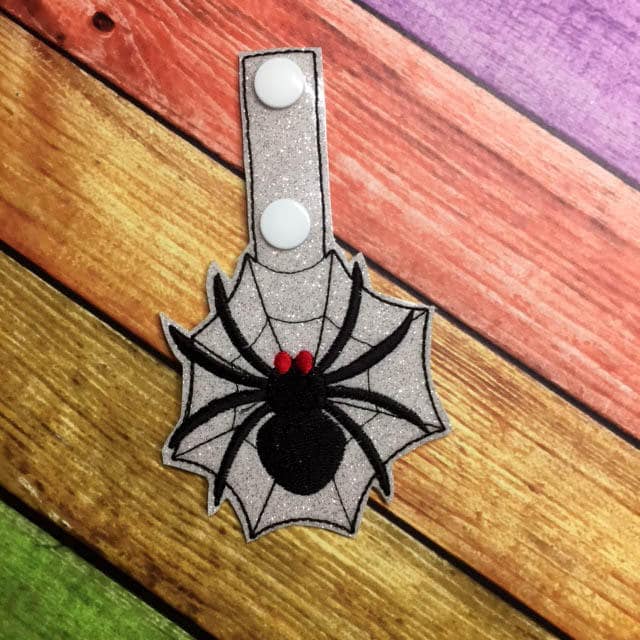 In the Hoop Spider Snap Key Fob Embroidery Machine Design - Etsy