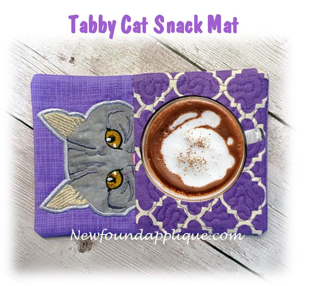 Tabby Cat Snack Mat Machine Design - Etsy