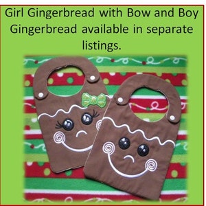 IN the Hoop Ginger Bread Boy Baby Bib Embroidery Machine Design for ...