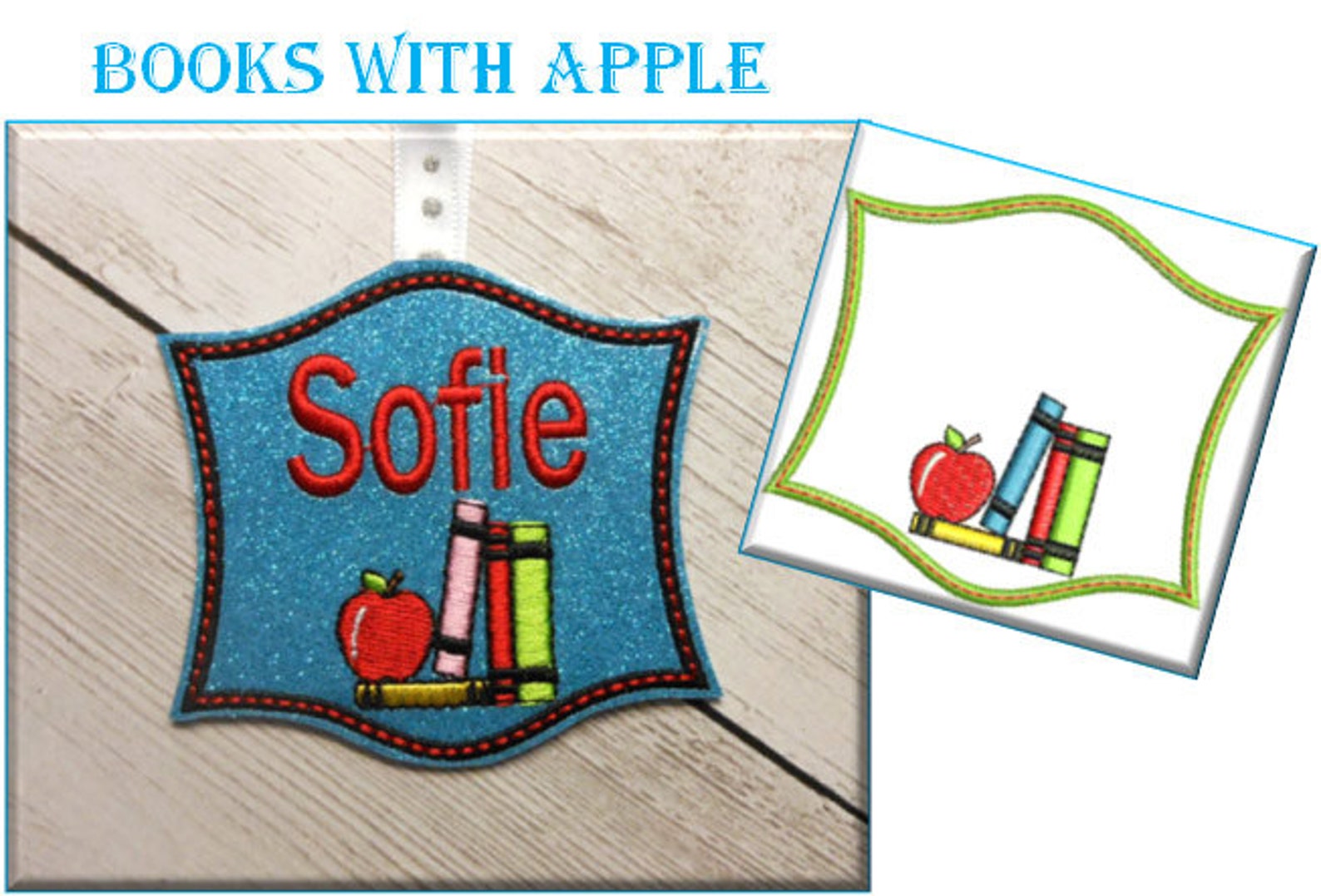 In the Hoop School Tags Embroidery Design Set | Etsy