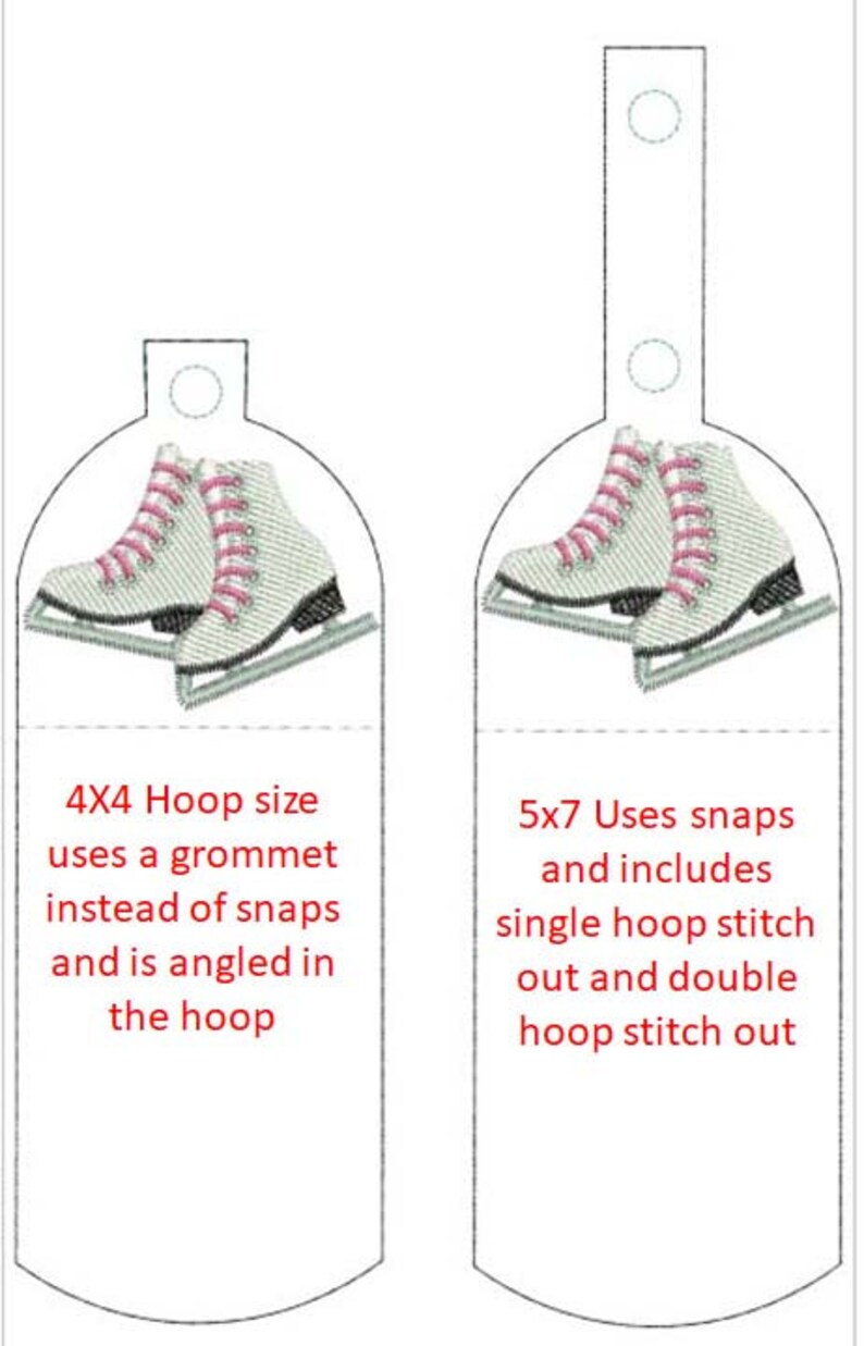 Figure Skating Lip Balm Holder Embroidery Design - Etsy