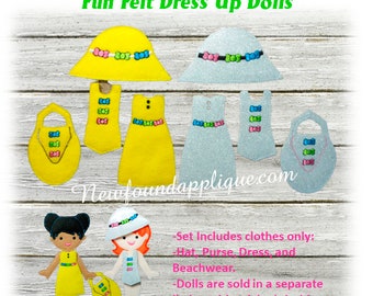 In the Hoop Dress up BFF Girl Doll Embroidery Machine Design Set - Etsy