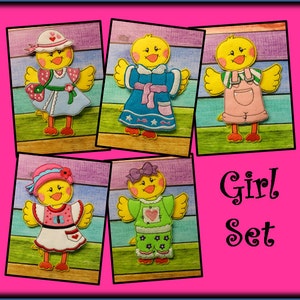 In the Hoop Dress up Chick Embroidery Machine Design Set for 5"x7" Hoop ...