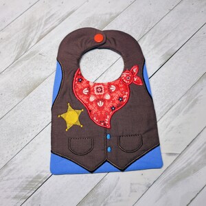In the Hoop Cowboy Sheriff Bib Embroidery Machine Design Set - Etsy