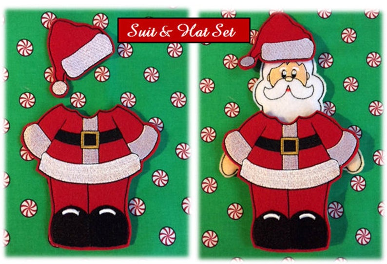 In the Hoop Santa Dress up Doll Embroidery Machine Design Set - Etsy