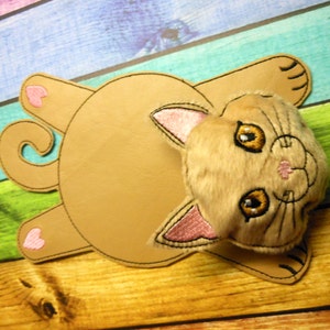 In the Hoop Flat Coaster Kitty Embroidery Machine Design Set - Etsy