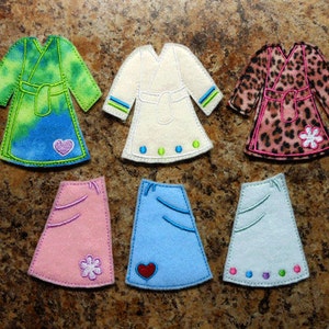 In the Hoop Towel N Robe Set for Felt Fun Dolls ( Embroidery Machine ...