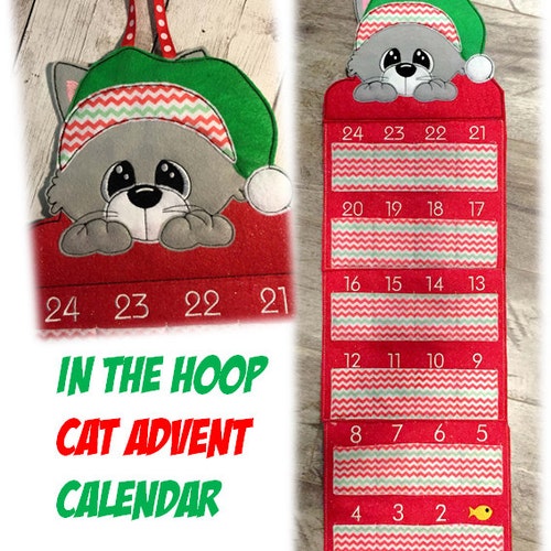 In the Hoop Advent Countdown Calendar Elf Embroidery Machine - Etsy
