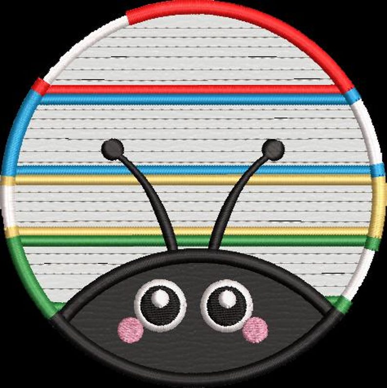 School Ladybug Coaster Embroidery Machine Design Set - Etsy