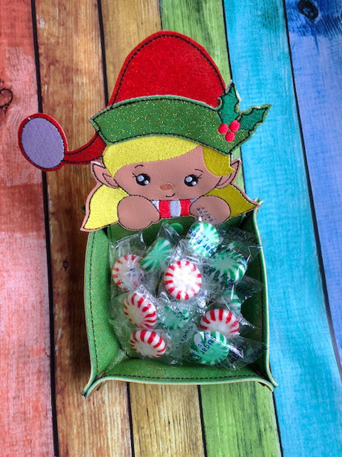 I the Hoop Girl Elf Peeker Snap Tray Embroidery Machine Design - Etsy