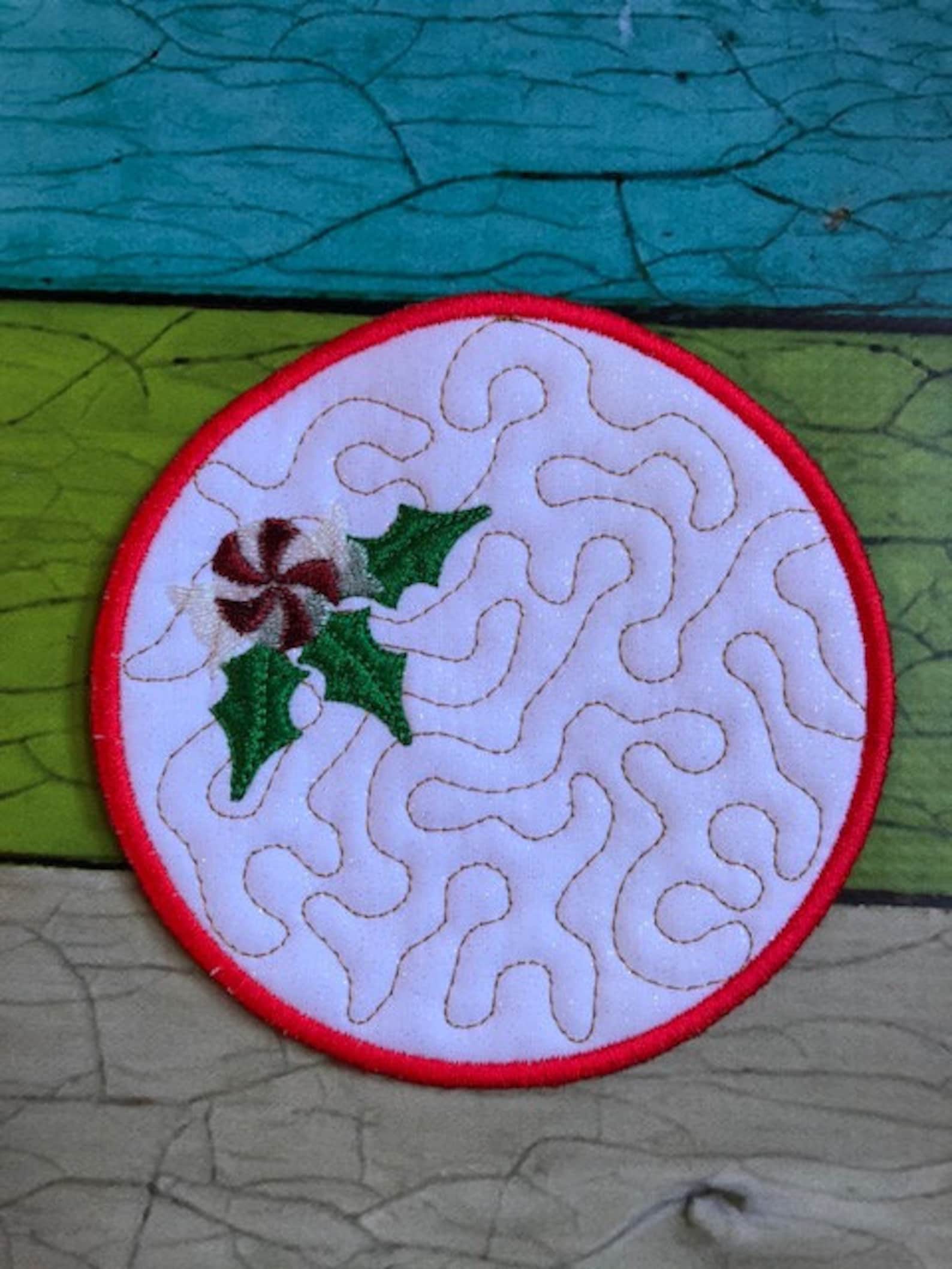 In the Hoop Christmas Coasters Embroidery Machine Design Set 2018 - Etsy