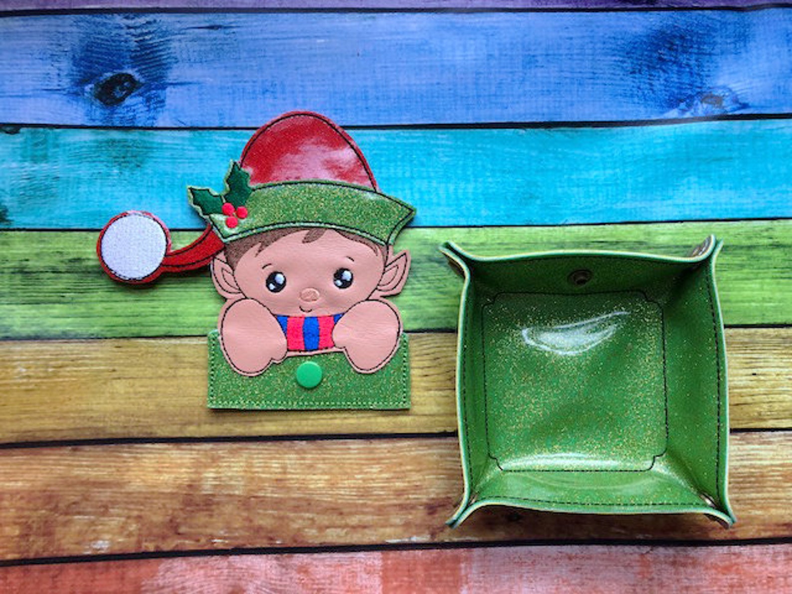 In the Hoop Boy Elf Peeker Snap Tray Embroidery Machine Design | Etsy