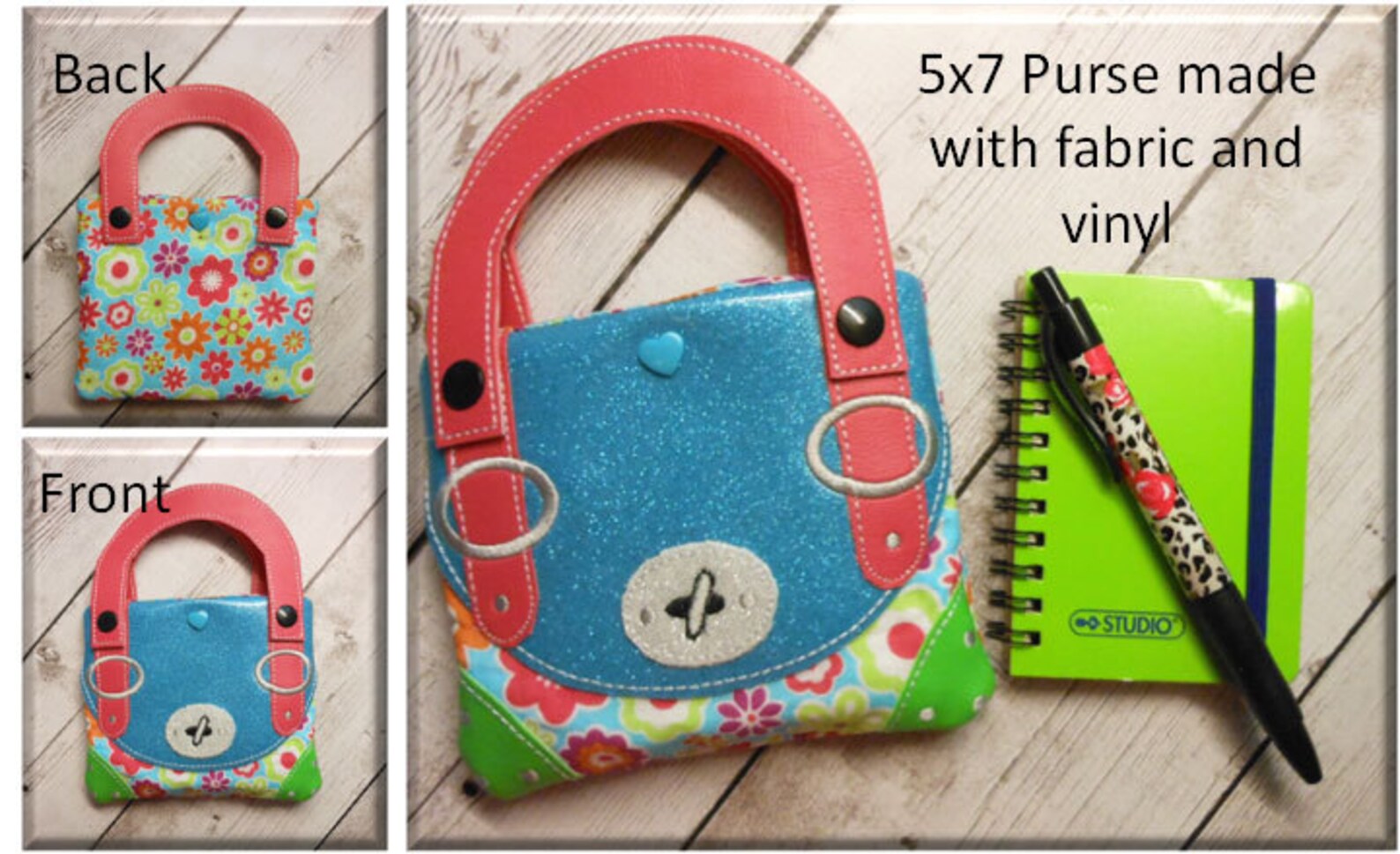 In the Hoop Tote Purse Embroidery Machine Design - Etsy