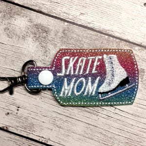 In the Hoop SKATE MOM & DAD Key Fob Embroidery Machine Design Set - Etsy