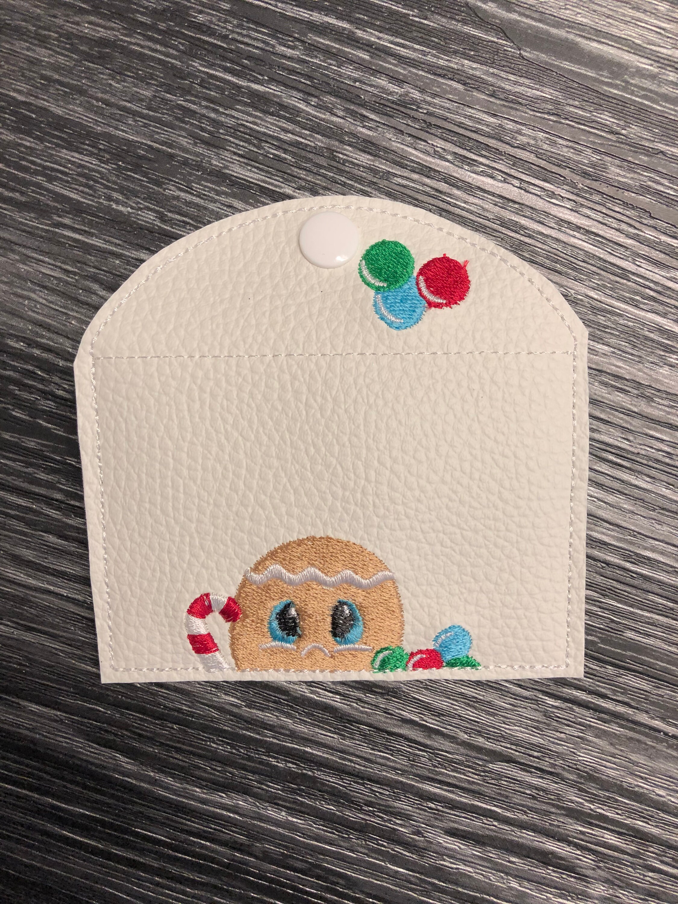 In the Hoop Gingerbread Card Coin Purse Case Embroidery - Etsy
