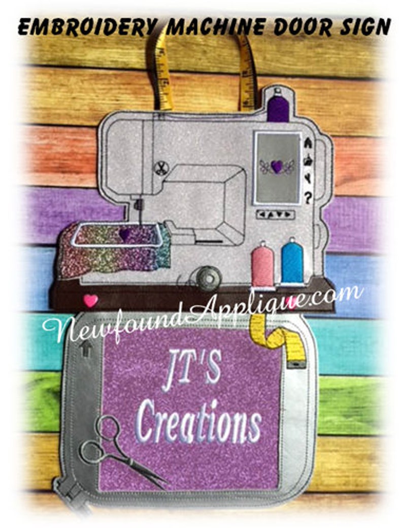 In the Hoop Embroidery Machine Door Sign Embroidery Machine Design - Etsy