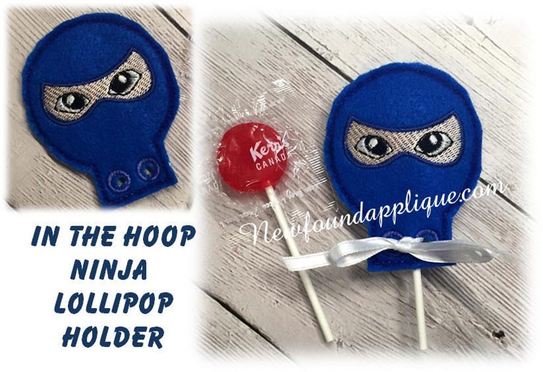 In the Hoop Ninja Lollipop Holder Embroidery Machine Design - Etsy