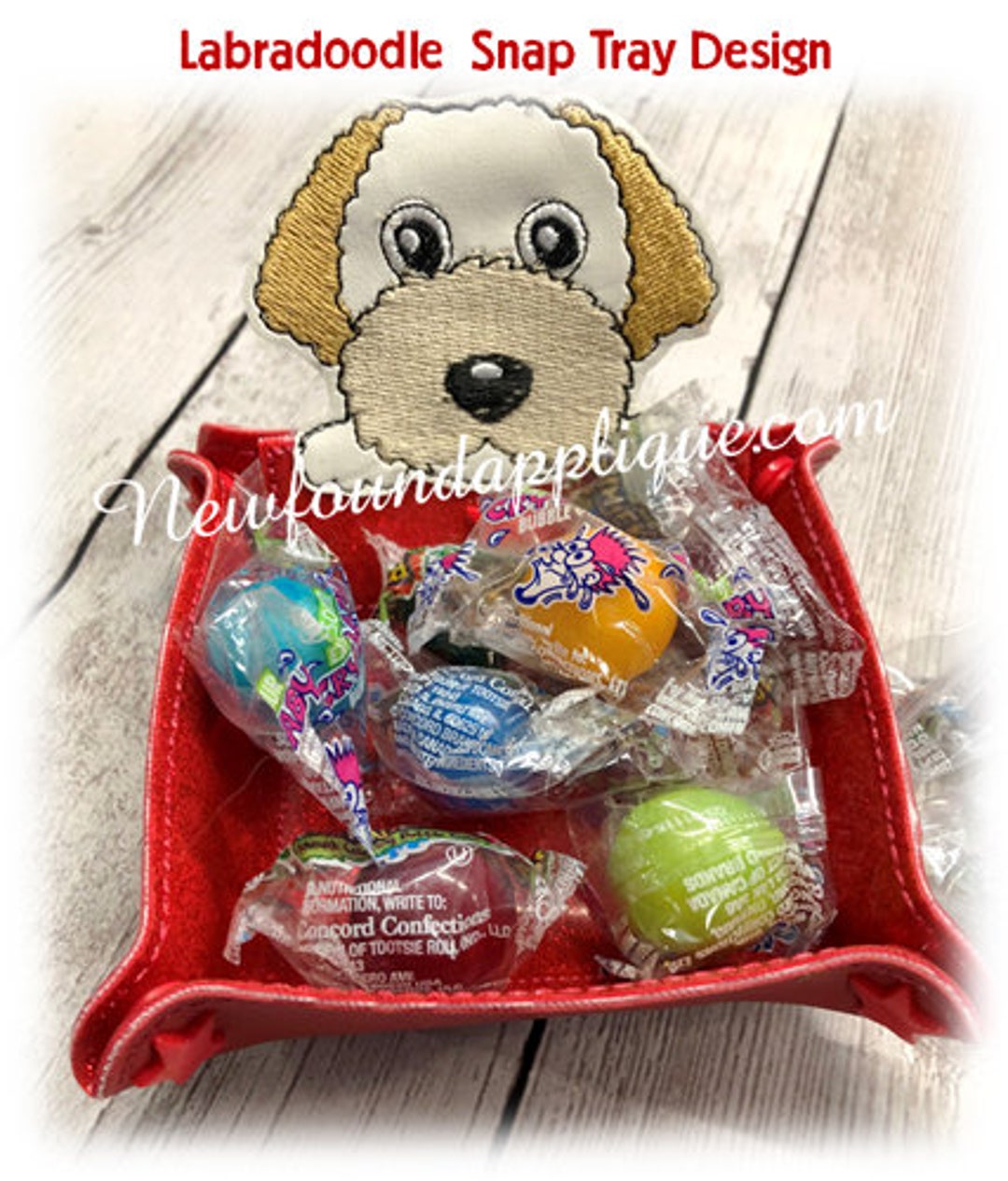 In the Hoop Labradoodle Peeker Snap Tray Embroidery Machine Design - Etsy