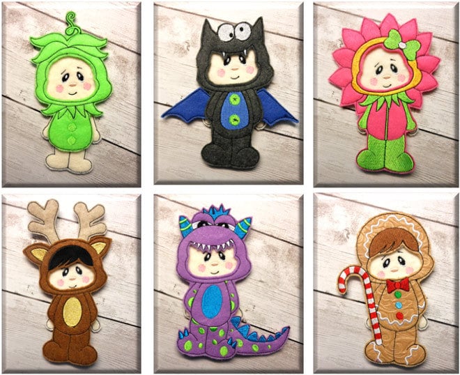 In the Hoop Baby Dress up Embroidery Machine Design Set for 5"x7" Hoop ...