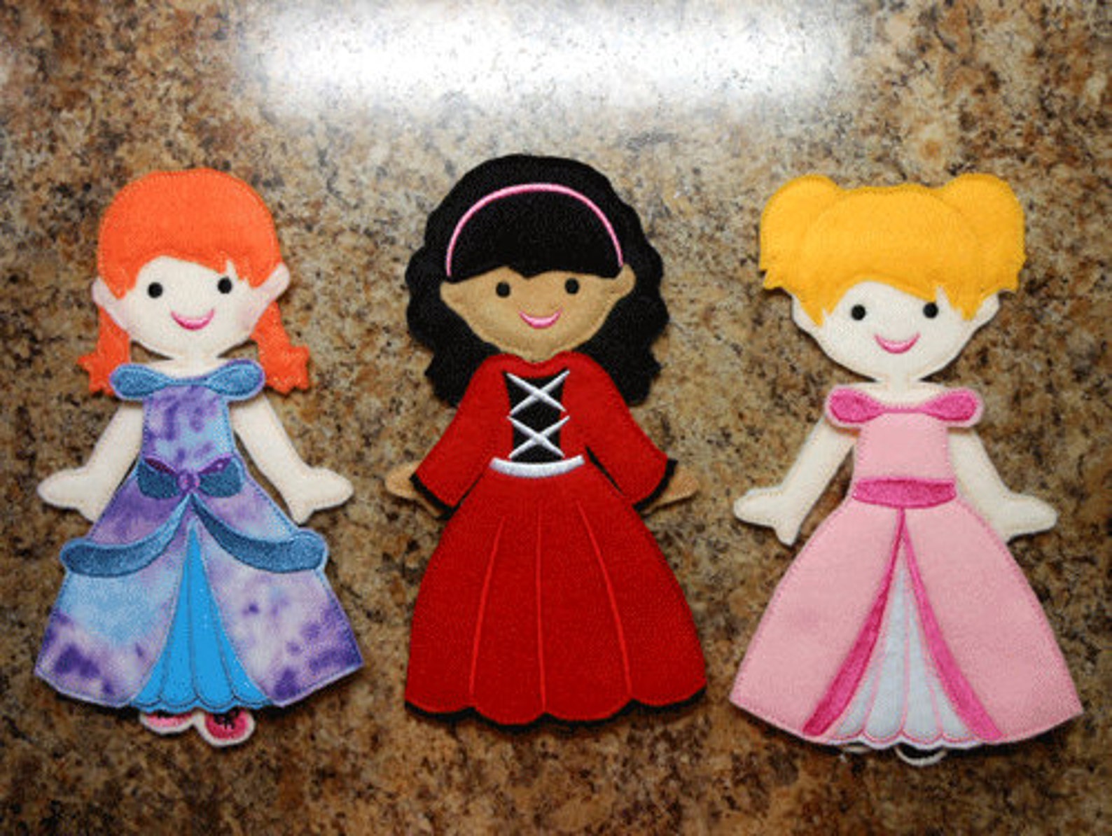Felt Dress up Fun Doll Ball Gown Embroidery Machine Design Set - Etsy