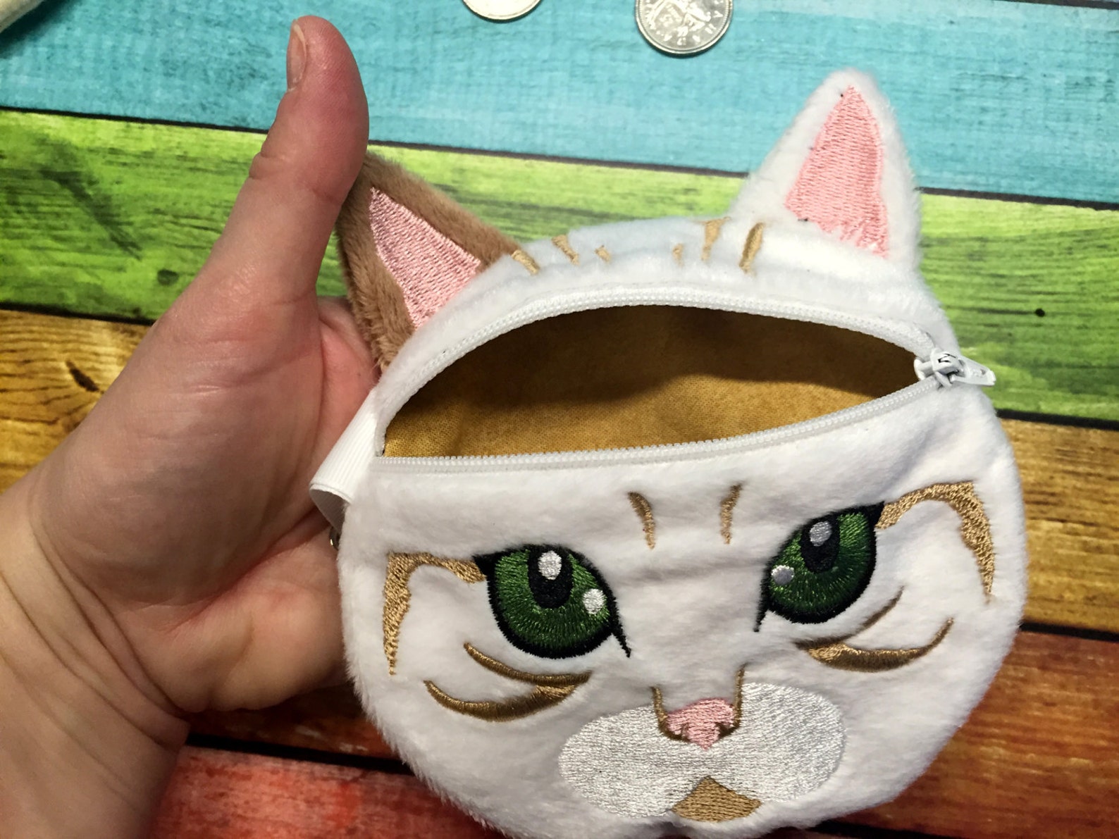 In the Hoop Line Zipped Cat Case Embroidery Machin Design - Etsy