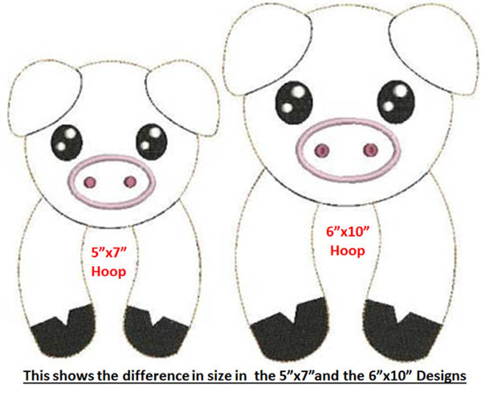 In the Hoop Pig in A Blanket Embroidery Machine Design - Etsy