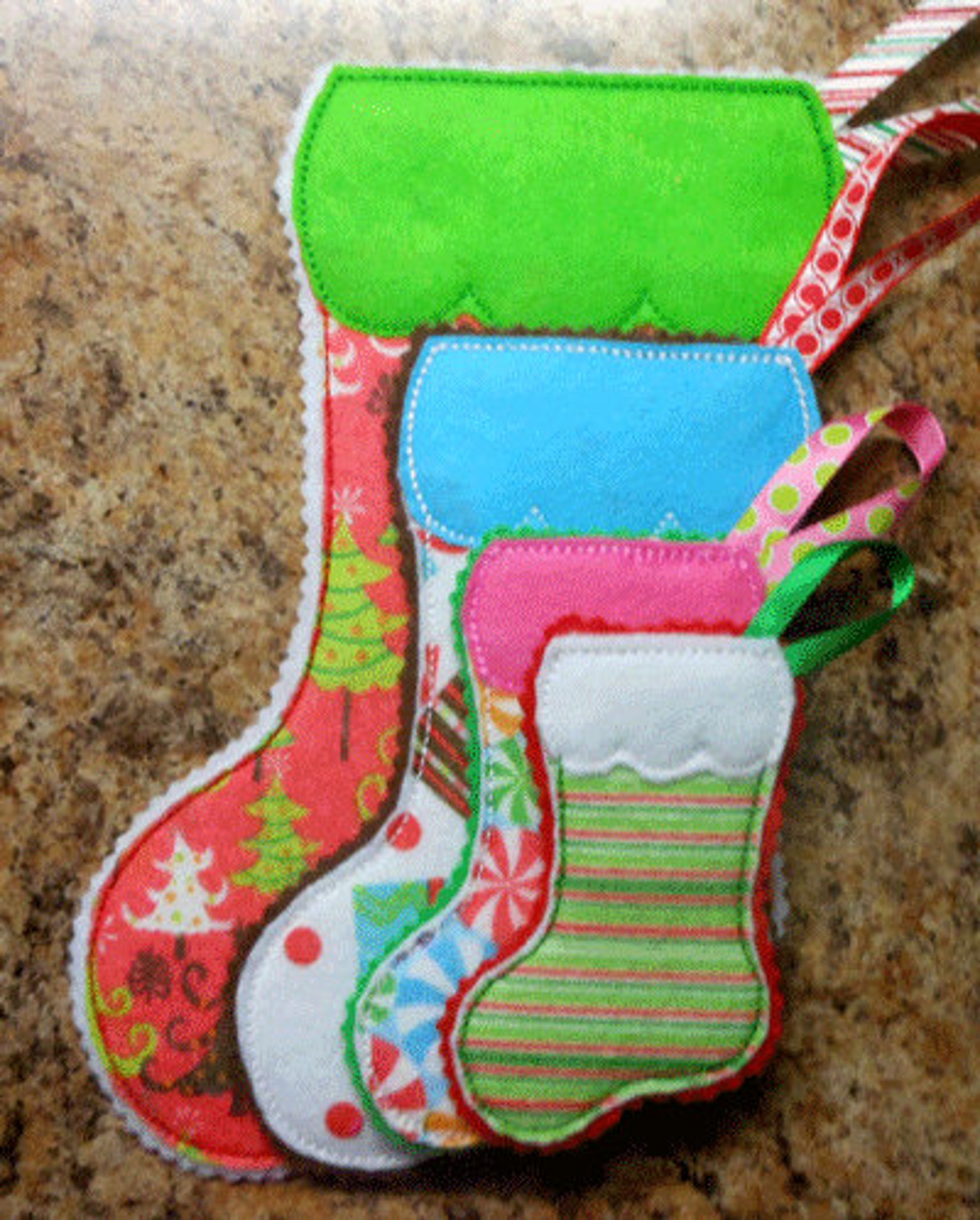 In the Hoop Super Simple Christmas Stocking Embroidery Machine Design ...