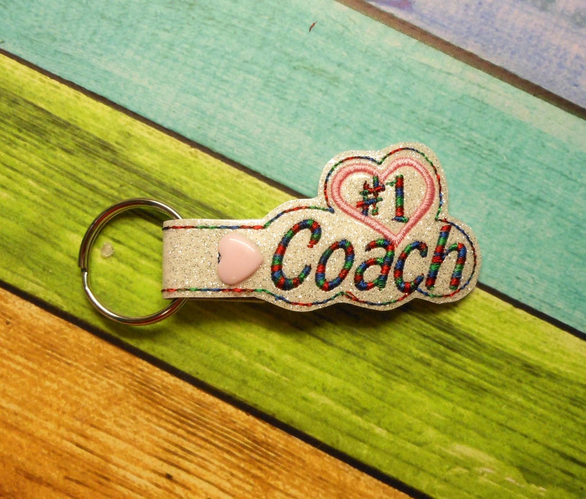 In the Hoop Key Fob 1 Coach Embroidery Machine Design - Etsy