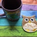 In the Hoop Owl Coaster Embroider Machine Design - Etsy