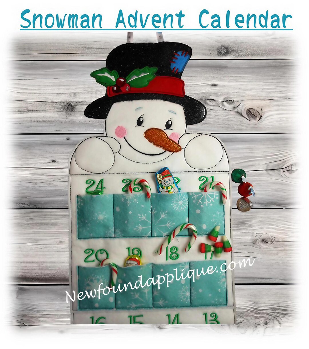 In the Hoop Snowman Advent Calendar Embroidery Machine Design - Etsy