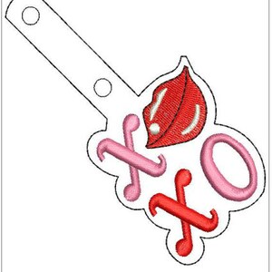 In the Hoop XOXO Key Fob Embroidery Machine Design - Etsy