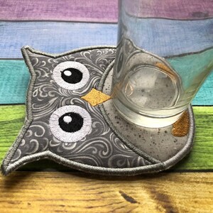 In the Hoop Owl Coaster Embroider Machine Design - Etsy